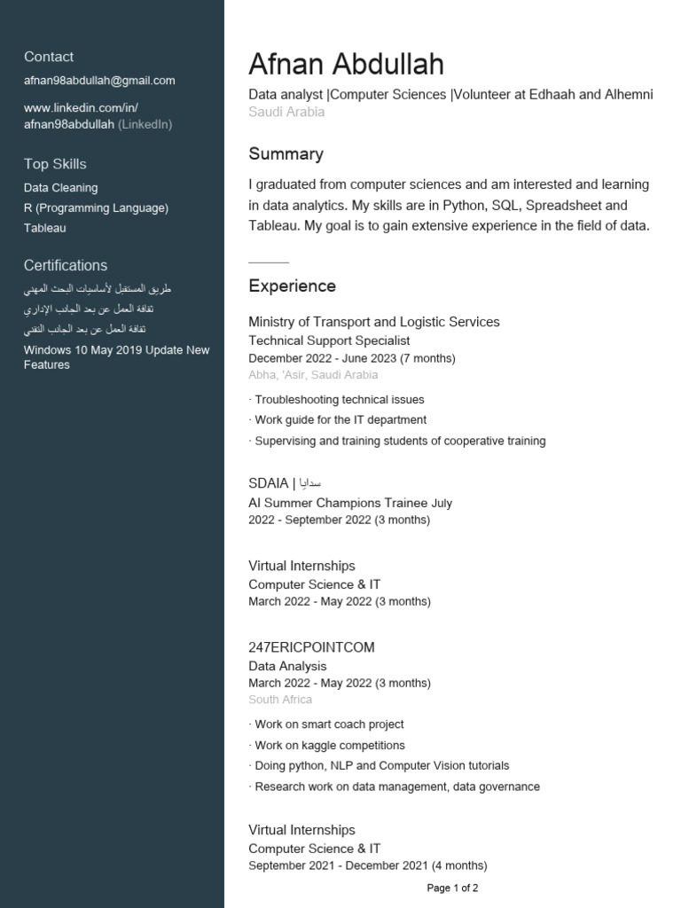 Afnan Abdullah | PDF | Computing | Information Technology