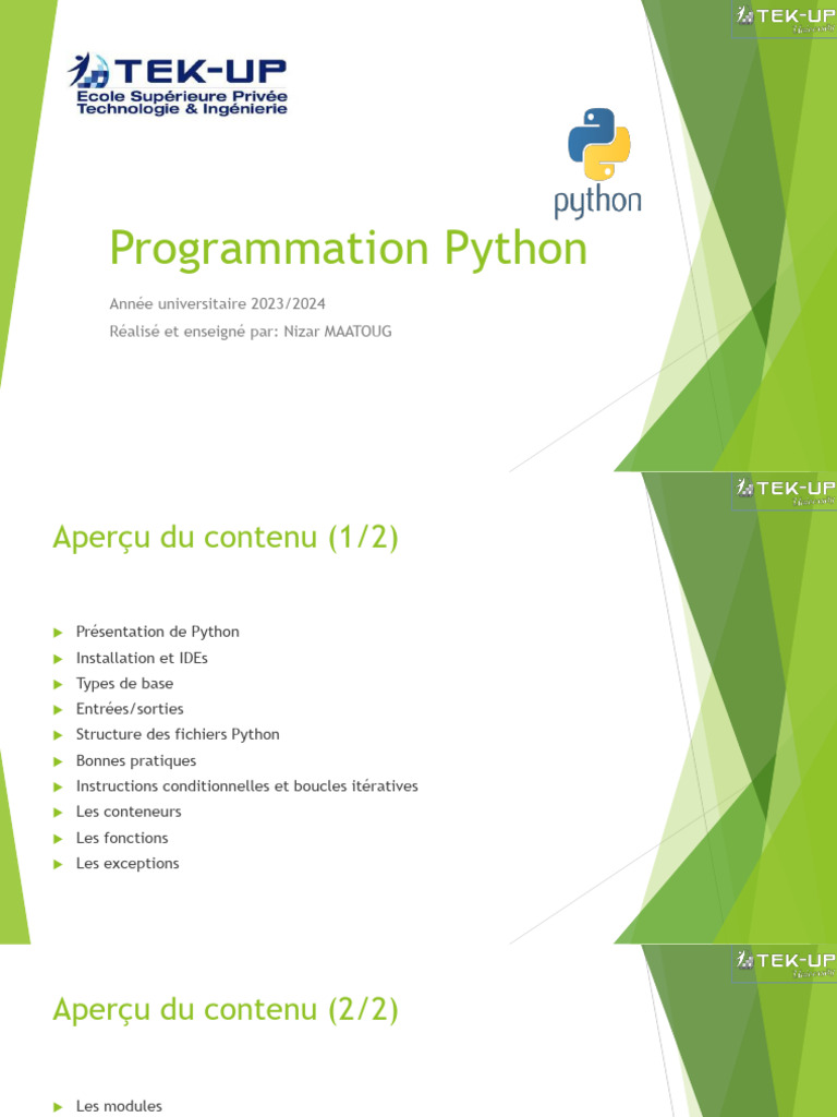 Programmation Python-V2 | PDF