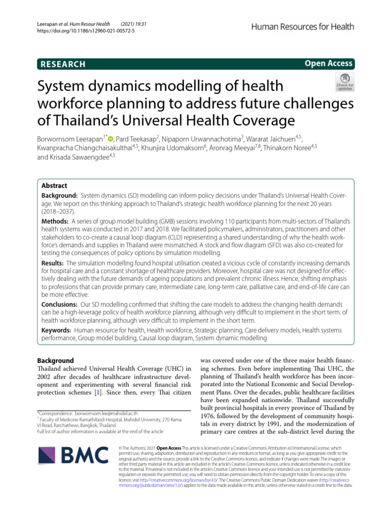 System Dynamics Modelling of H | PDF | Health Care | Patient
