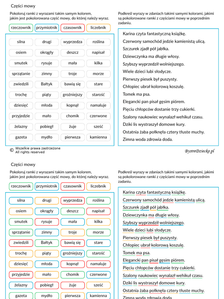 Czesci Mowy 01 | PDF