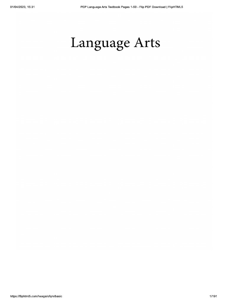 Pep Language Arts | PDF