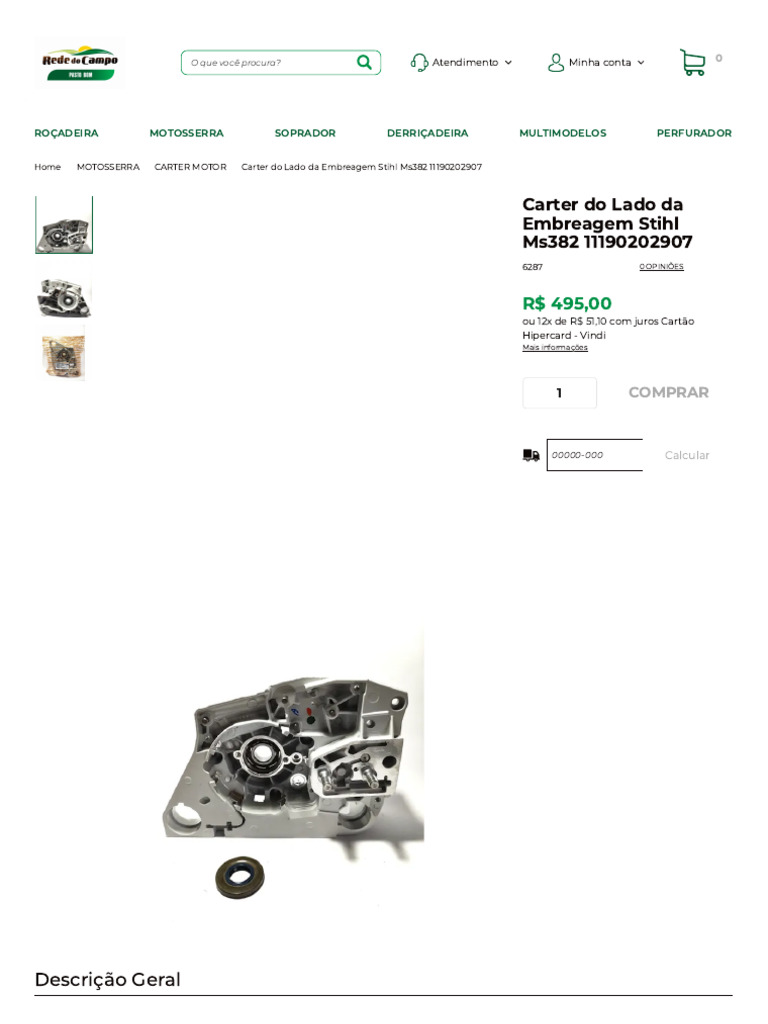 Carter da Embreagem Stihl MS382 | PDF