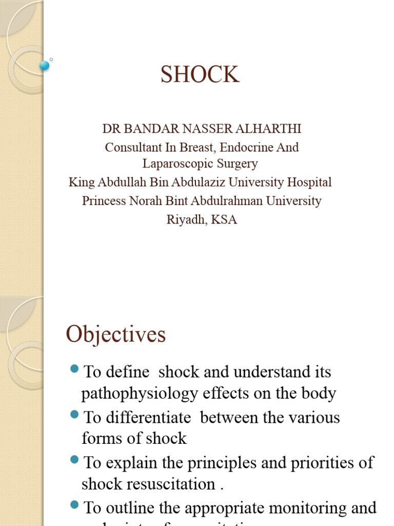 Shock | PDF | Shock (Circulatory) | Medical Specialties