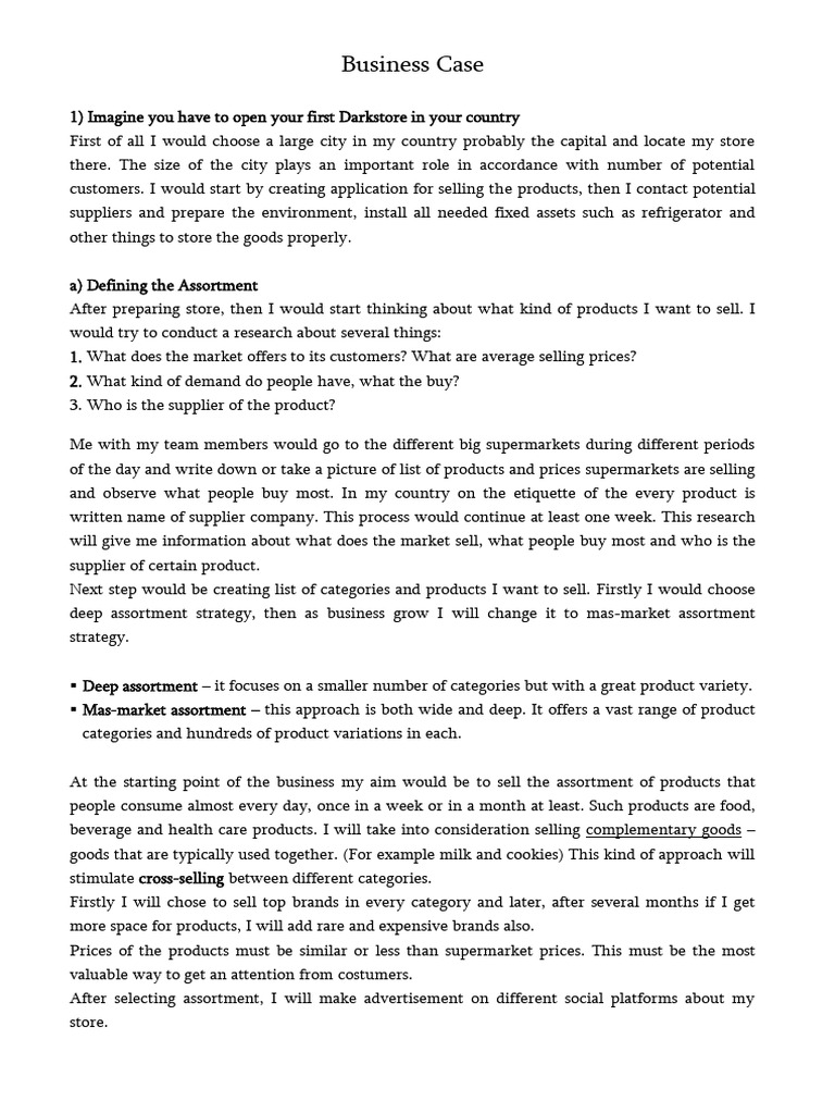 Business Case - Category Management | PDF | Drink | Foods