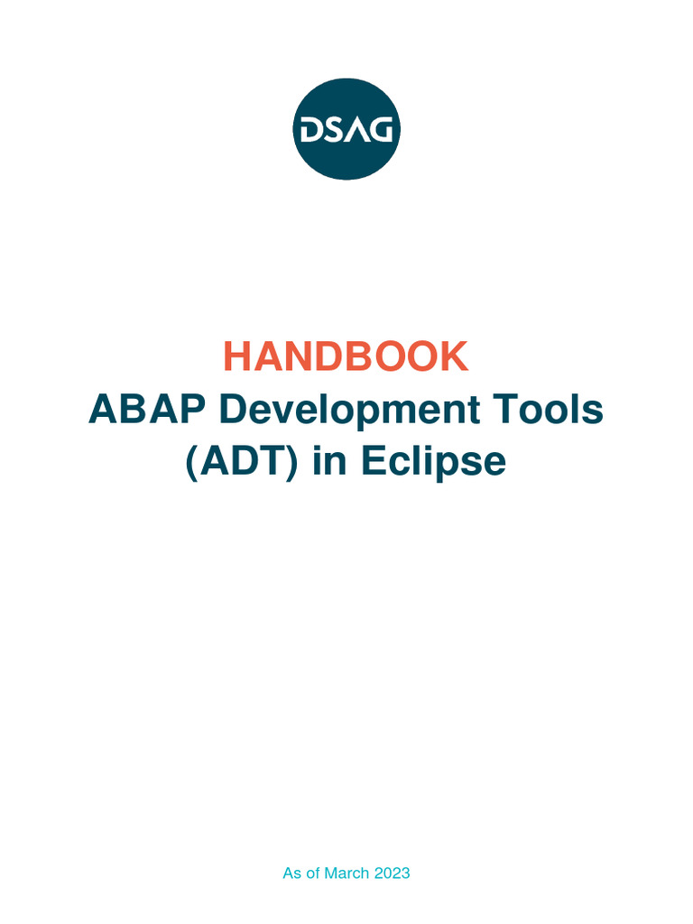ABAP Eclipse Guide | PDF | Eclipse (Software) | Integrated Development Environment