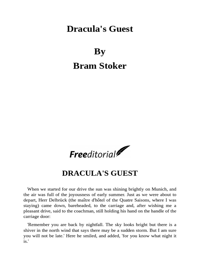 Dracula's Guest by Bram Stoker | PDF