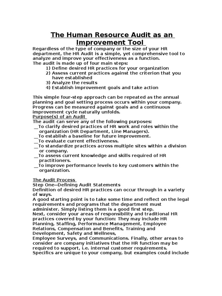 HRP Audit Report | PDF | Audit | Performance Appraisal