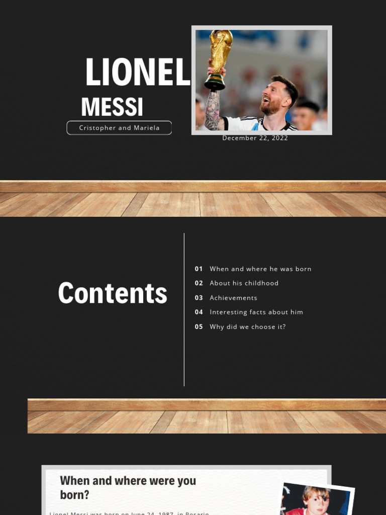 Lionel Messi Biography & Achievements | PDF | Lionel Messi ...