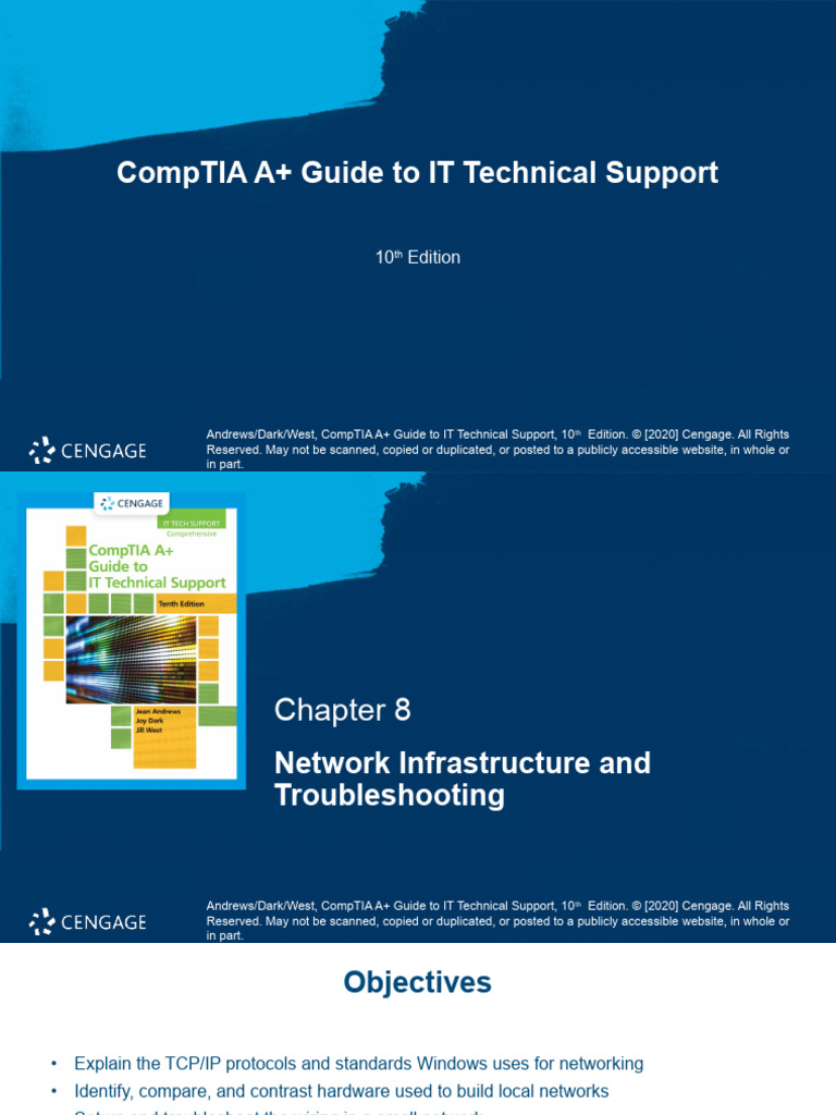 PPT - ch08 - Network Infrastructure and Troubleshooting | PDF | Ip Address | Internet Protocol Suite