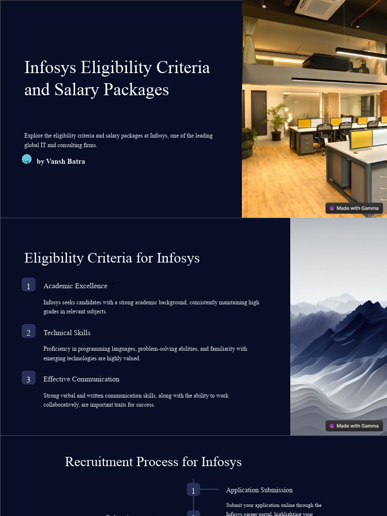Infosys Eligibility Criteria and Salary Packages | PDF | Salary ...