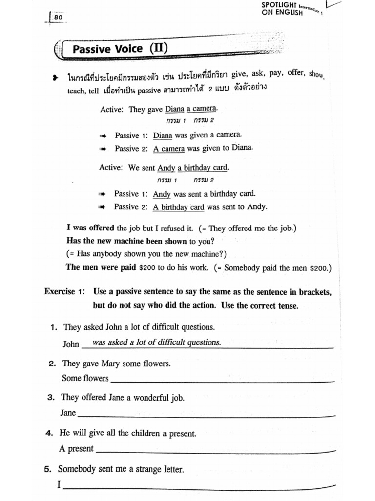 Passive Voice 3 | PDF
