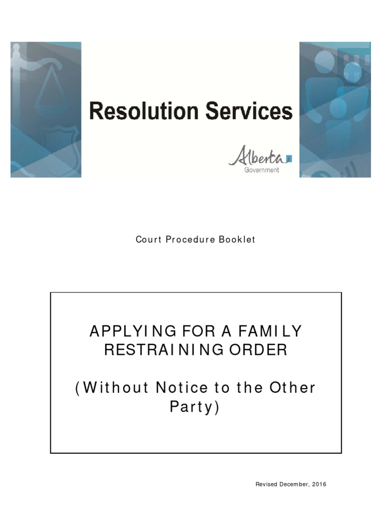 Family Restraining Order Application Guide | PDF | Restraining Order | Courtroom