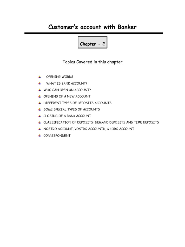 Customers Account With Banker | PDF | Transaction Account | Banks