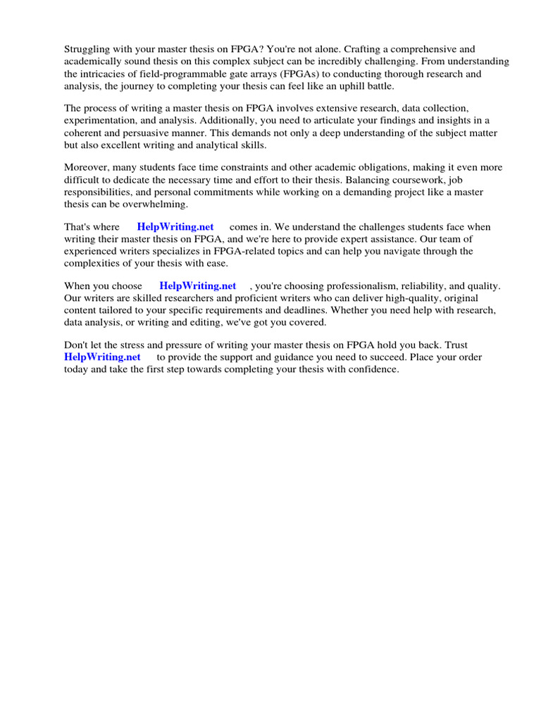Master Thesis Fpga Download Free Pdf Field Programmable Gate Array Computer Engineering