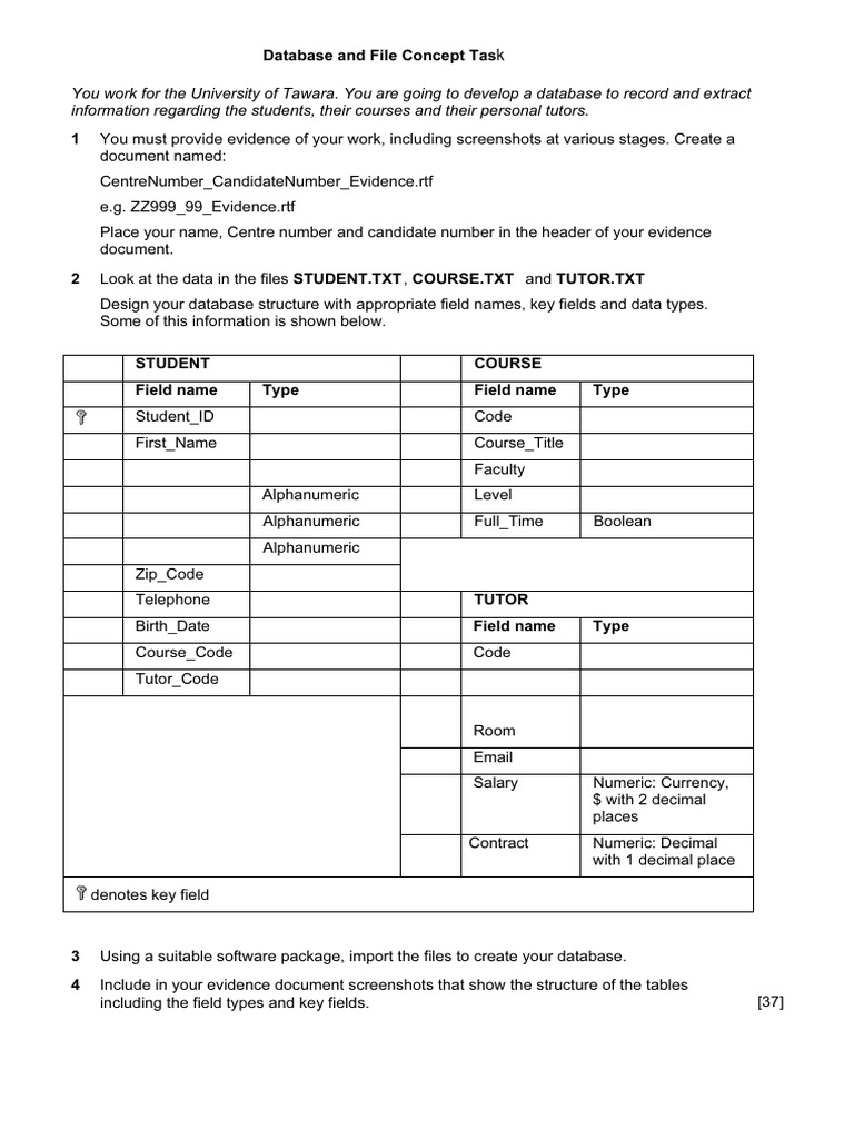 Instructions 1 | PDF | Databases | File Format