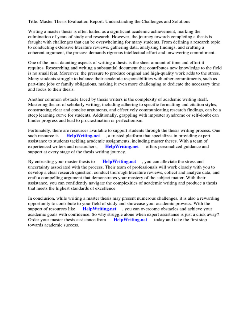 Master Thesis Evaluation Report | PDF | Thesis | North Korea