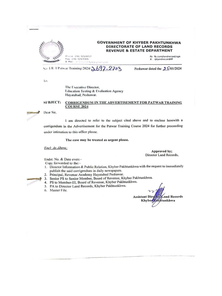 391 Patwar Course 2024 | PDF