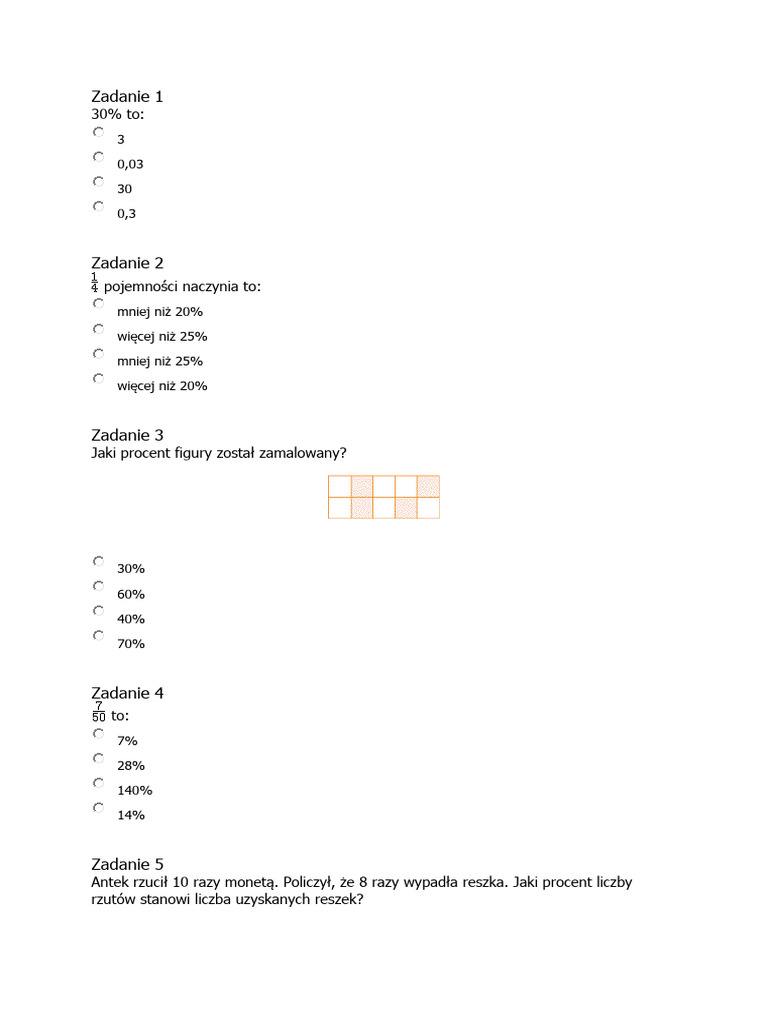Sprawdzian Procenty Kl 6 Pdf