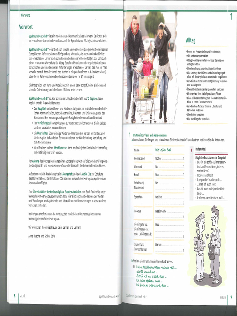Spektrum Deutsch B1 Kap. 1-2 | PDF