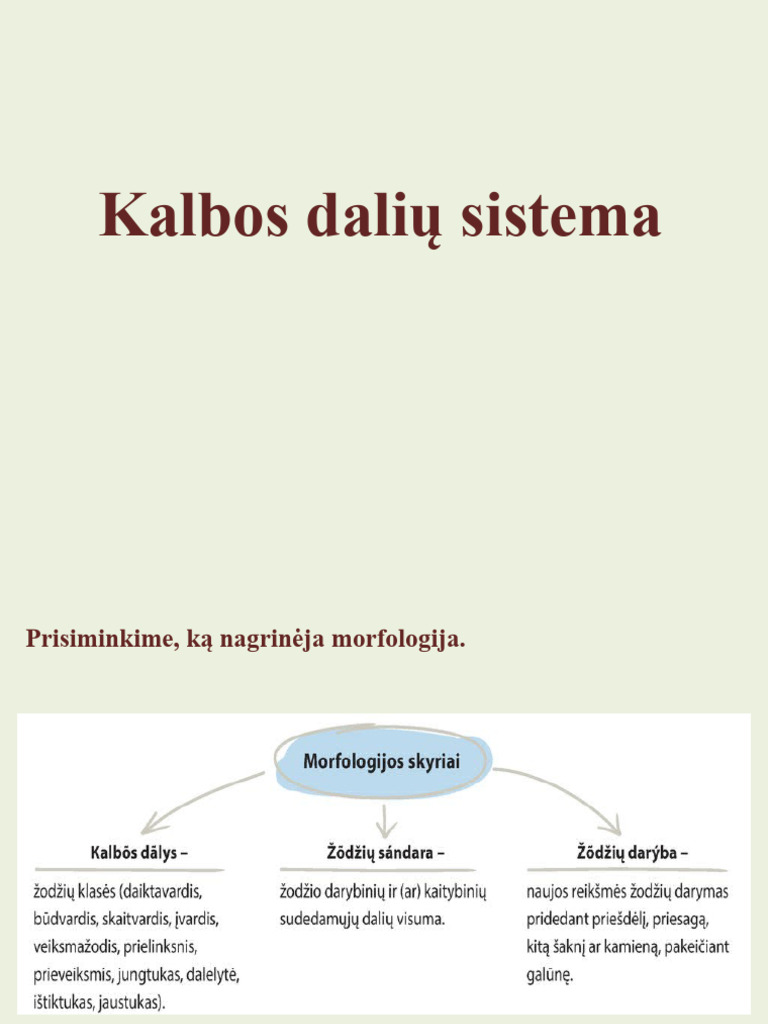 Kalbos Dalys | PDF