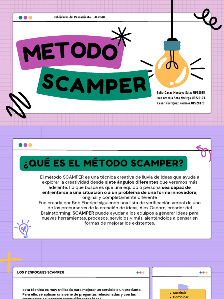 Metodo Scamper (Inteligencia Emocional) | PDF | Uso eficiente de energía | Aeronave