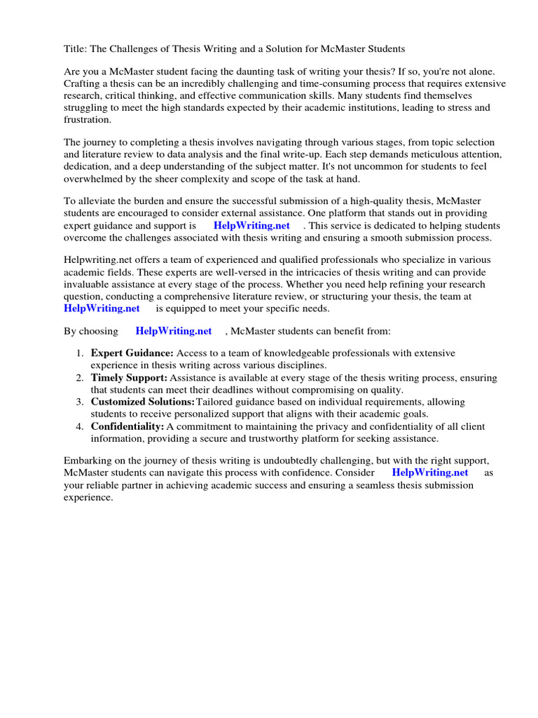 Thesis Submission Mcmaster | PDF | Thesis | Saudi Arabia