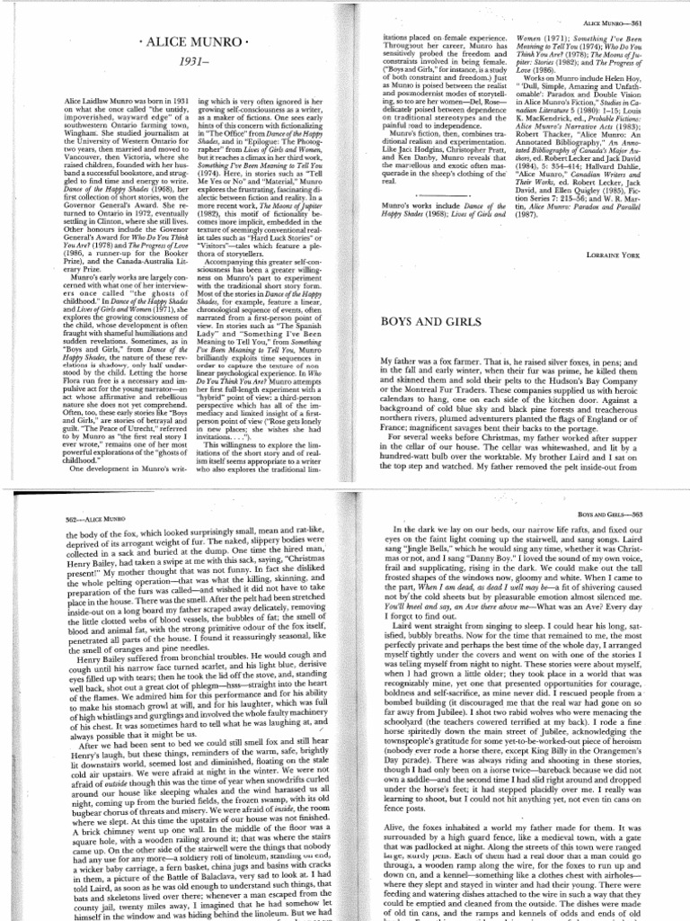 Munro, Alice - Boys and Girls | PDF