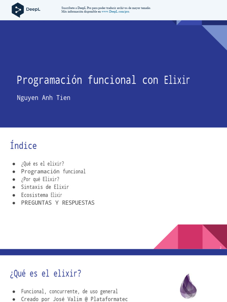 Functional Programming With Elixir Es | PDF | Programacion Funcional | Tecnologías de la información