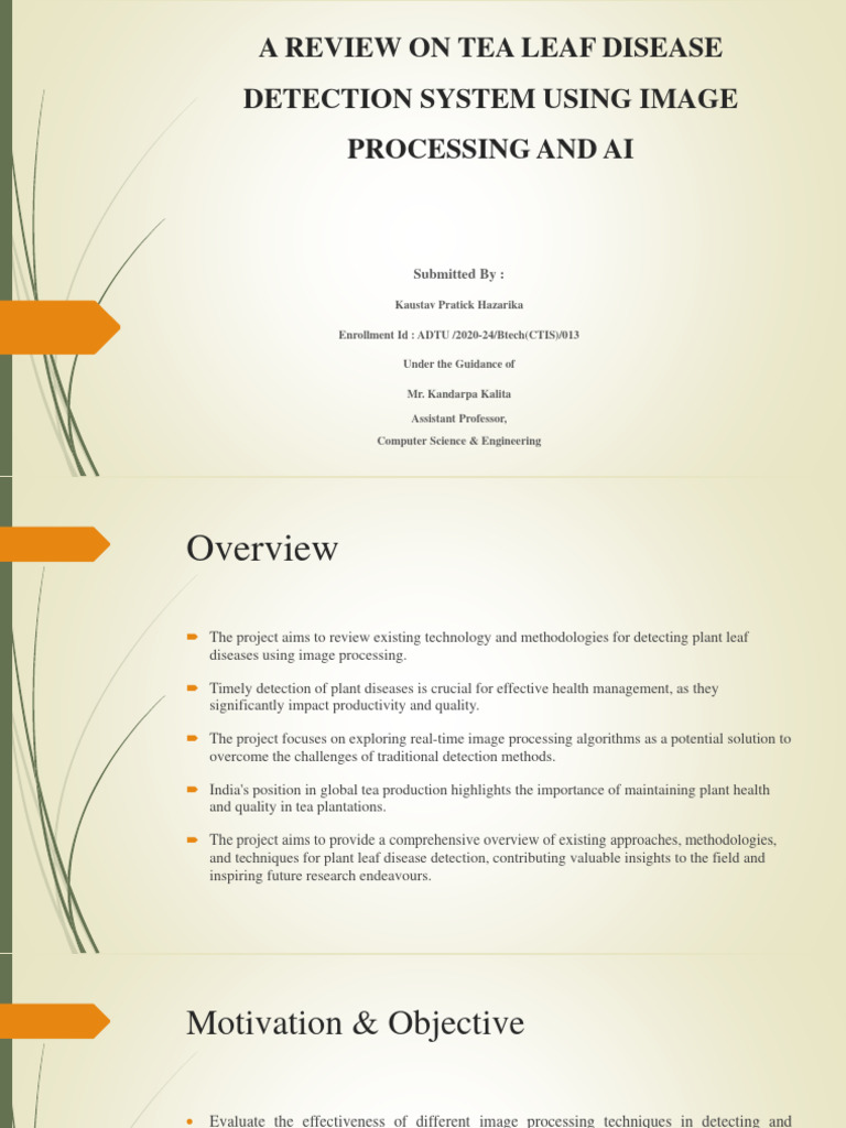 A Review On Tea Leaf Disease Detection System Pdf Cluster Analysis