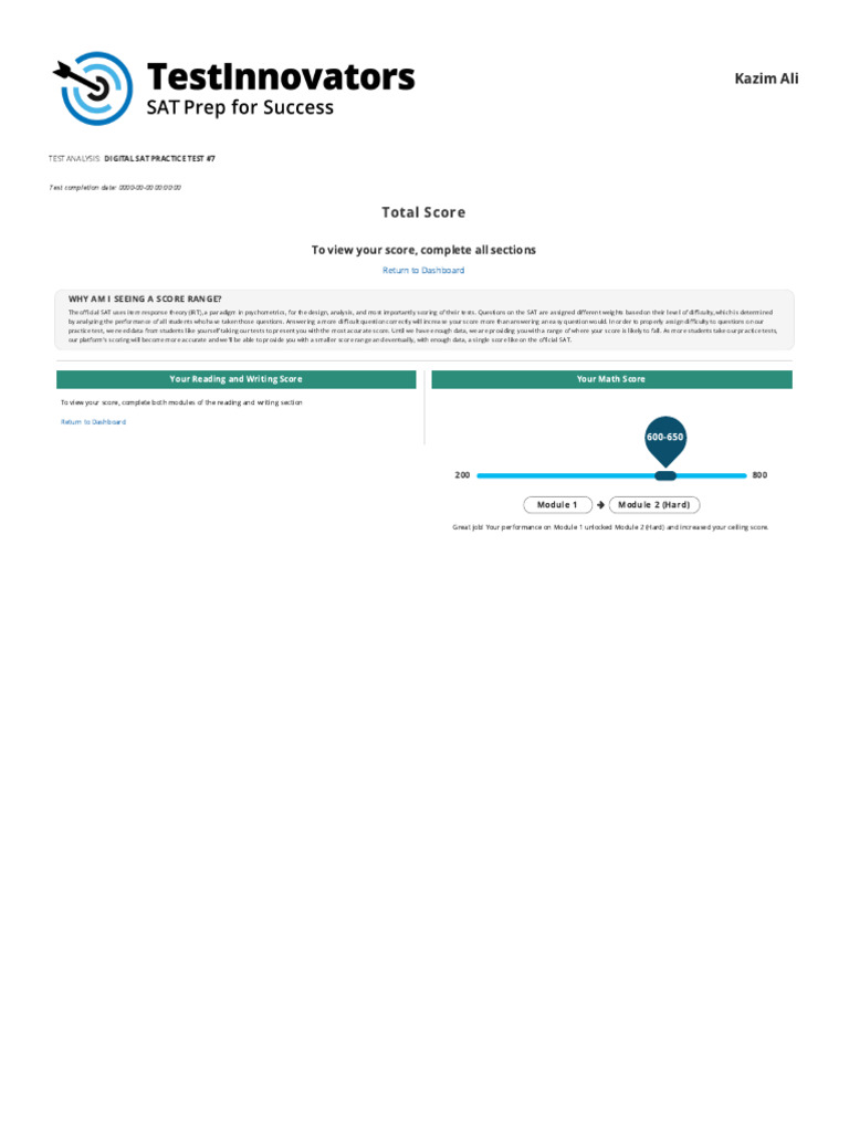 Digital SAT Practice Test #7 | PDF | Equations | Mathematics