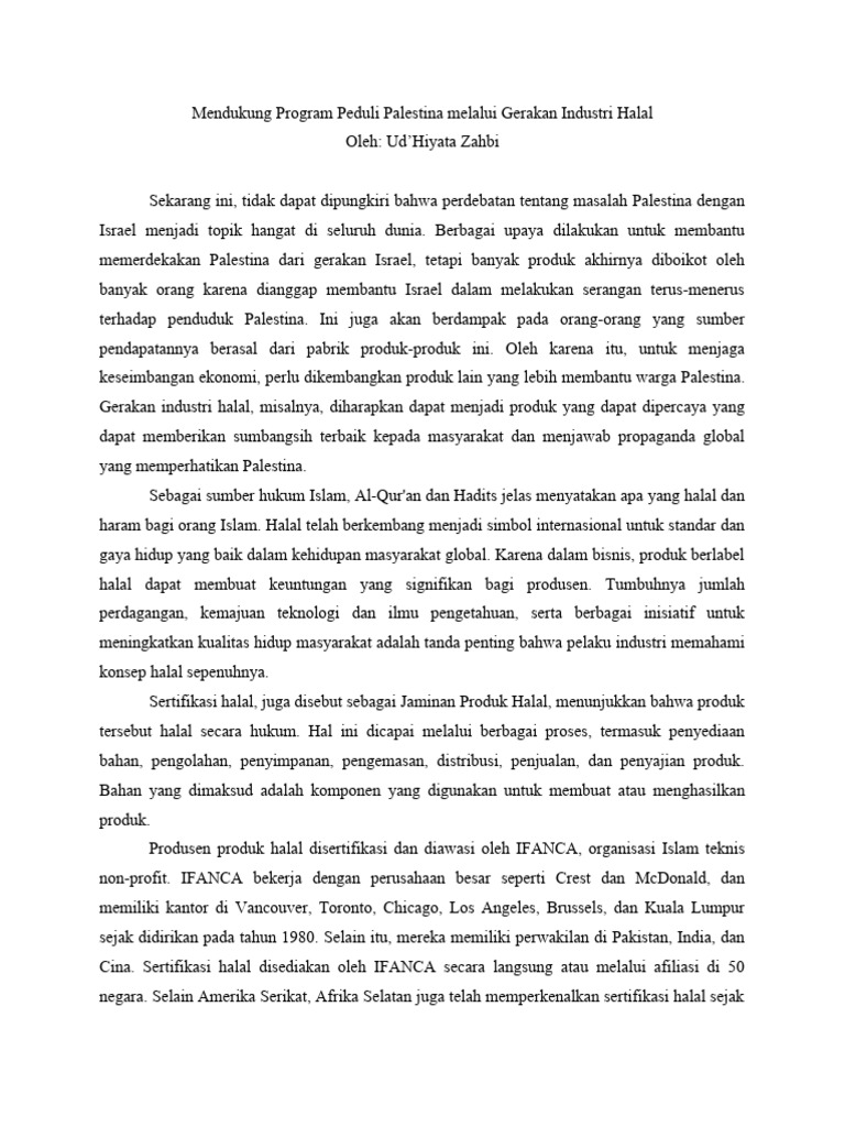 Ud'Hiyata Zahbi - Mendukung Program Peduli Palestina Melalui Gerakan ...