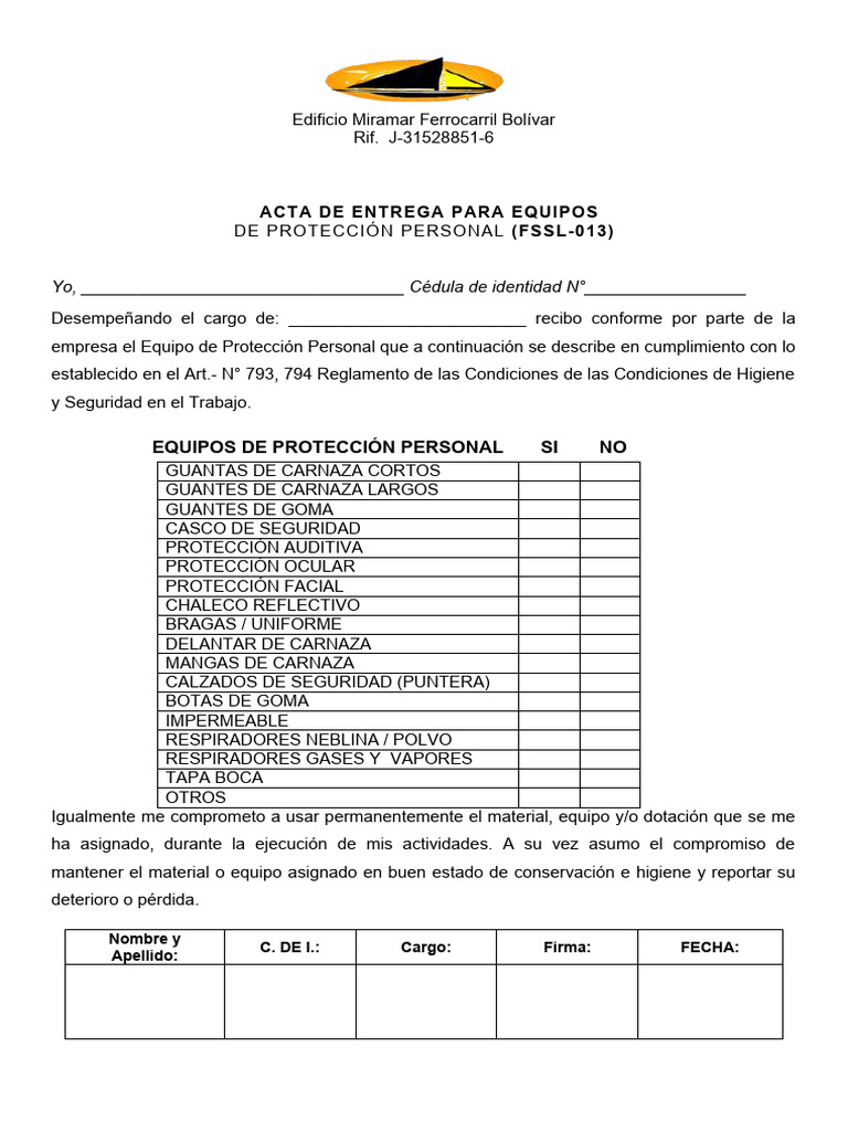 Entrega de EPP | PDF