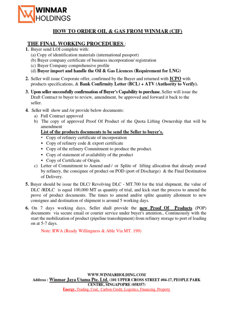 CIF Procedures - For - Buyer | PDF | Procurement | Business