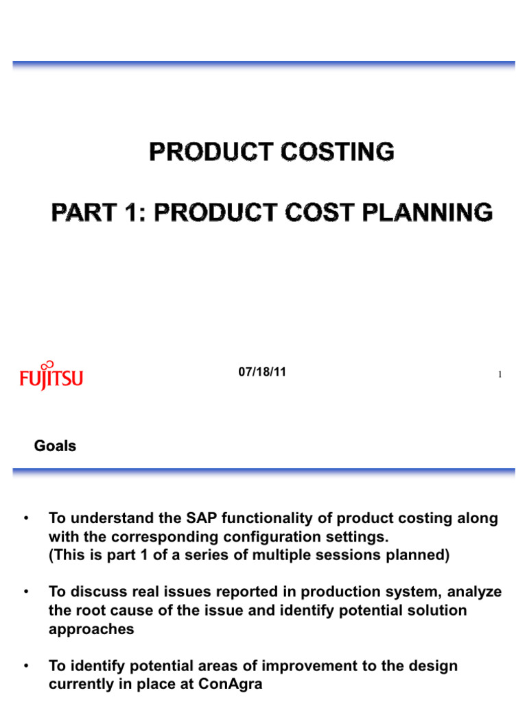 Sap Co Product Costing Intro Guide Part1 | PDF