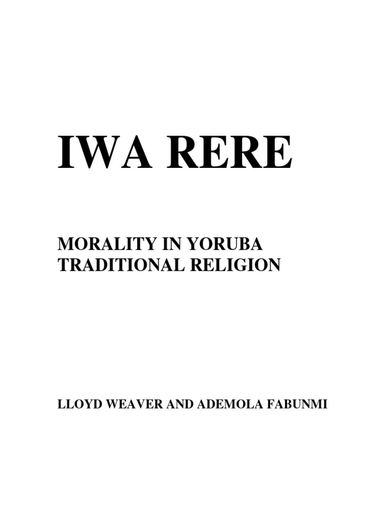 Iwa Rere | PDF | Bible | Morality