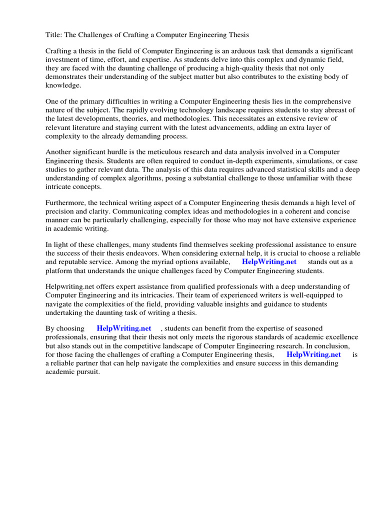 Sample Thesis Computer Engineering | PDF | Engineering | Computer ... Sample Thesis Computer Engineering | PDF | Engineering | Computer ...