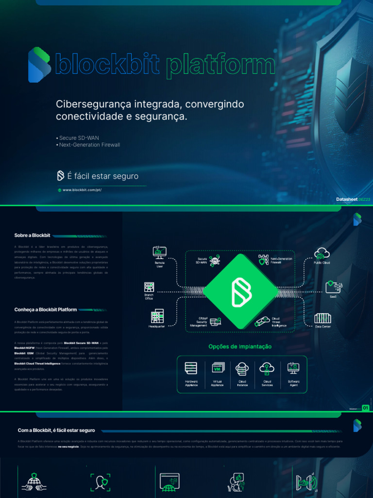 Datasheet Blockbit-PT-compactado | PDF | Rede de computadores | Segurança