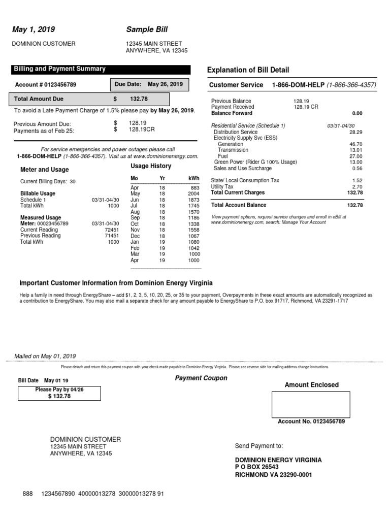 GP Sample Bill | PDF | Physical Quantities | Power (Physics)