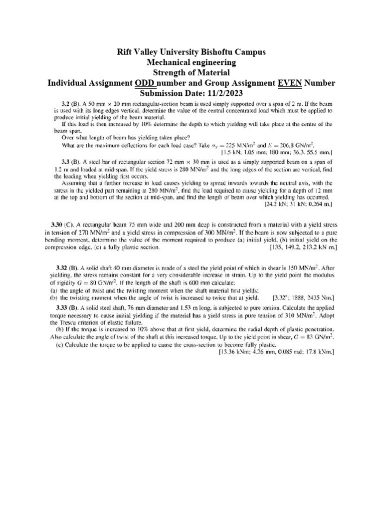 Indidual and Group Assignment @RVU | PDF