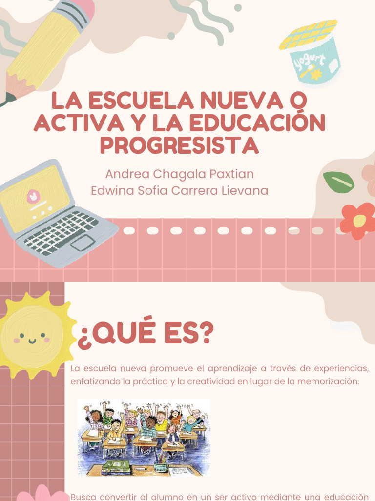 La escuela nueva o activa y la educación progresista | PDF ...