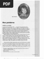 Dos Palabras (Cuento Isabel Allende) | PDF