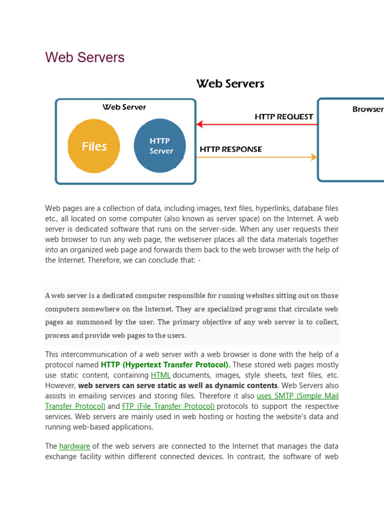 Web Servers | PDF | World Wide Web | Internet & Web