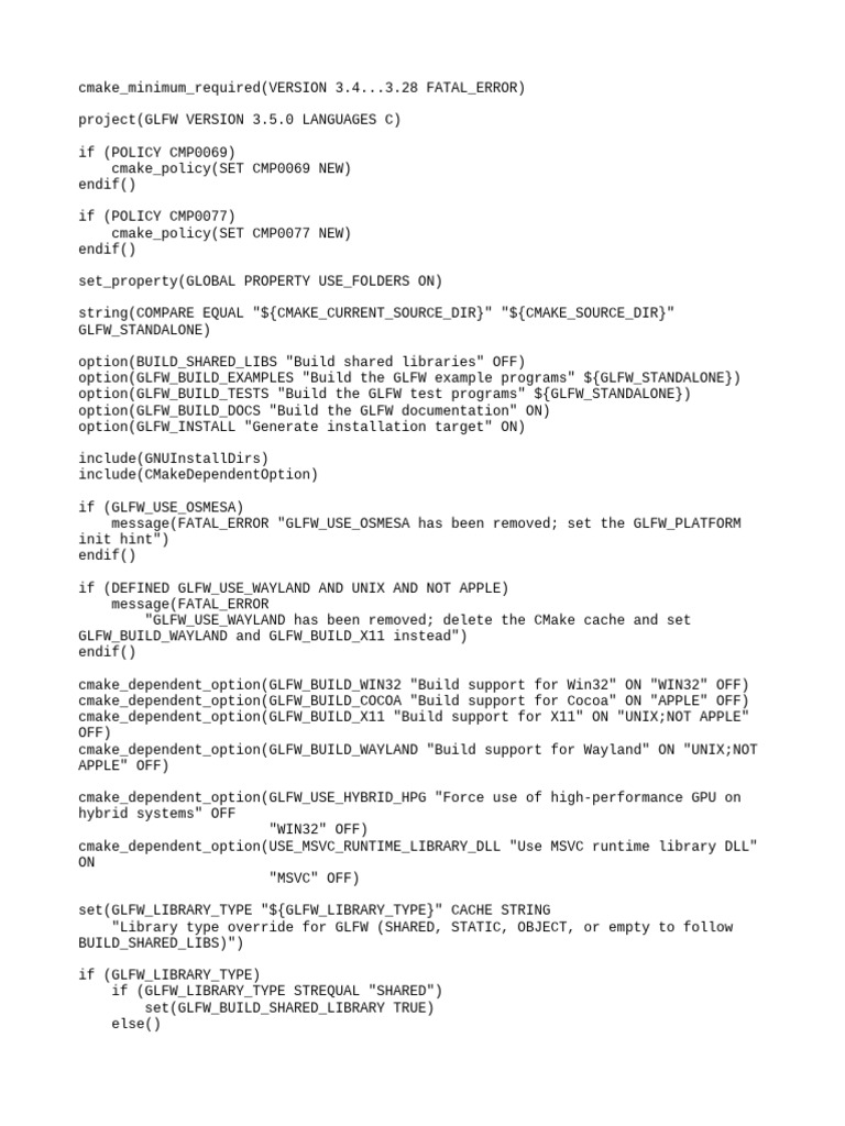 CMake Lists | PDF | Directory (Computing) | Computing
