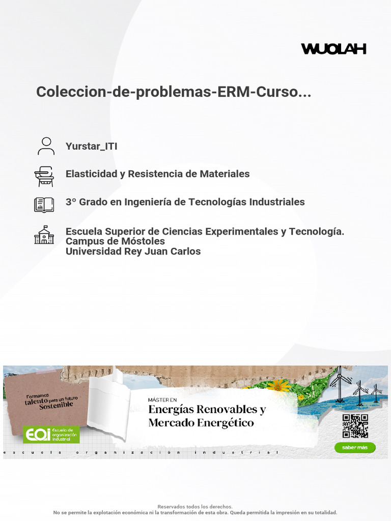 Solucion Coleccion de Problemas ERM Curso 2022 2023 2024-03-05 21-23-17 | Descargar gratis PDF ...