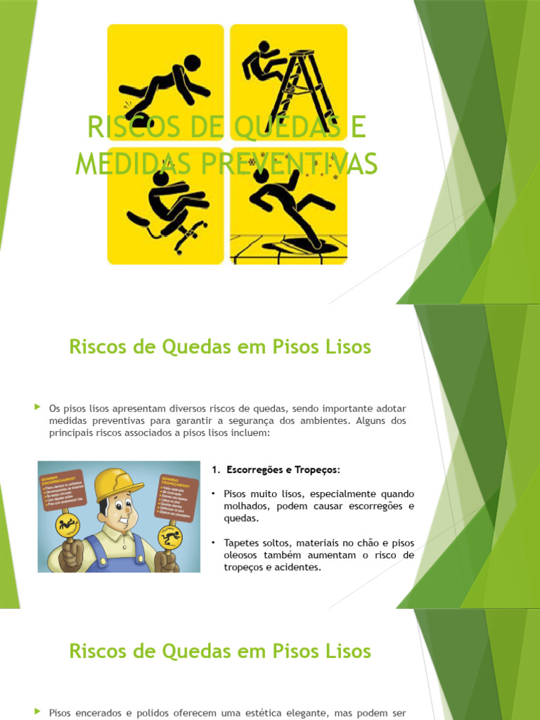 Riscos e Prevenção de Quedas em Pisos Lisos | PDF
