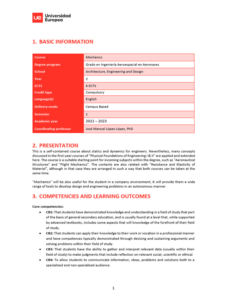 Guía Del Estudiante Mecánica Pdf Information Engineering