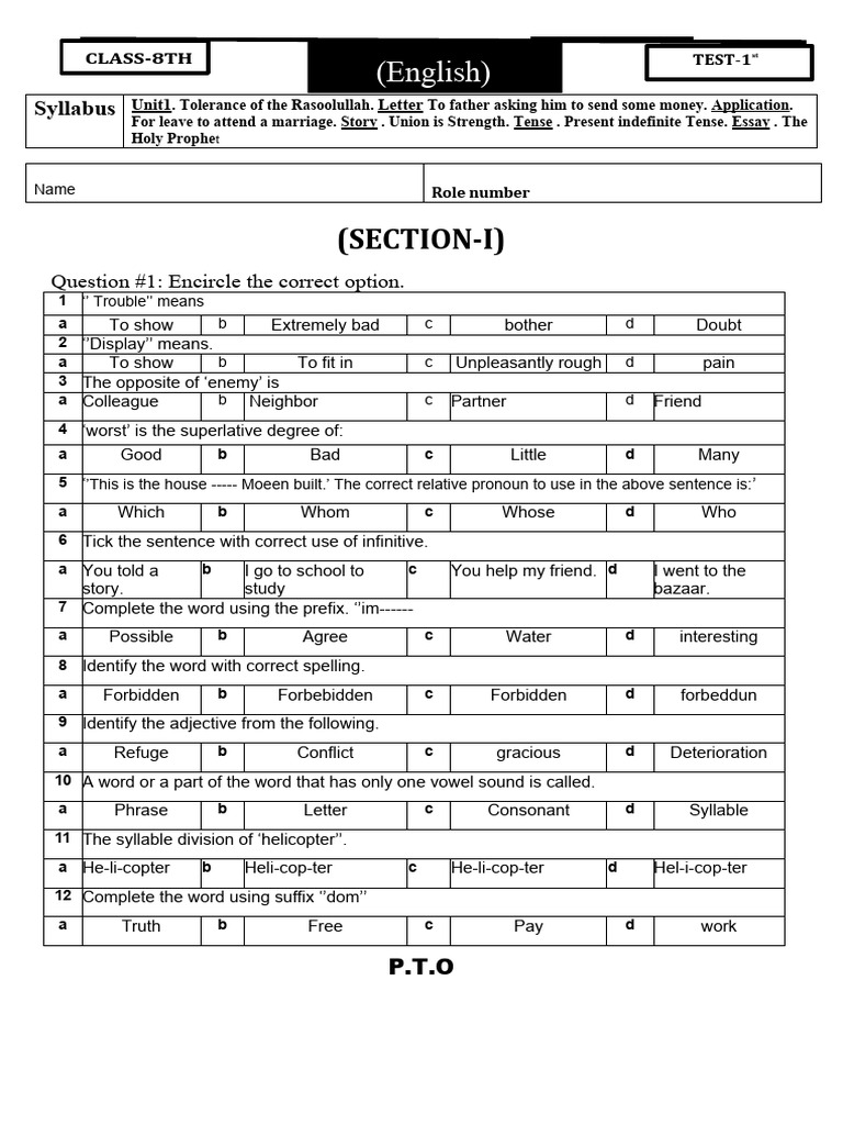 Test 1 Pdf Linguistics Languages