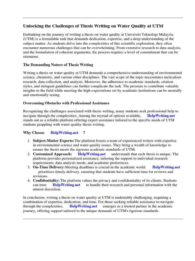 Thesis Water Quality Utm | PDF | Flood | Geographic Information System