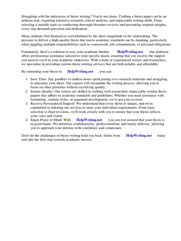 Sample Thesis Paper Examples | PDF | Thesis | Essays