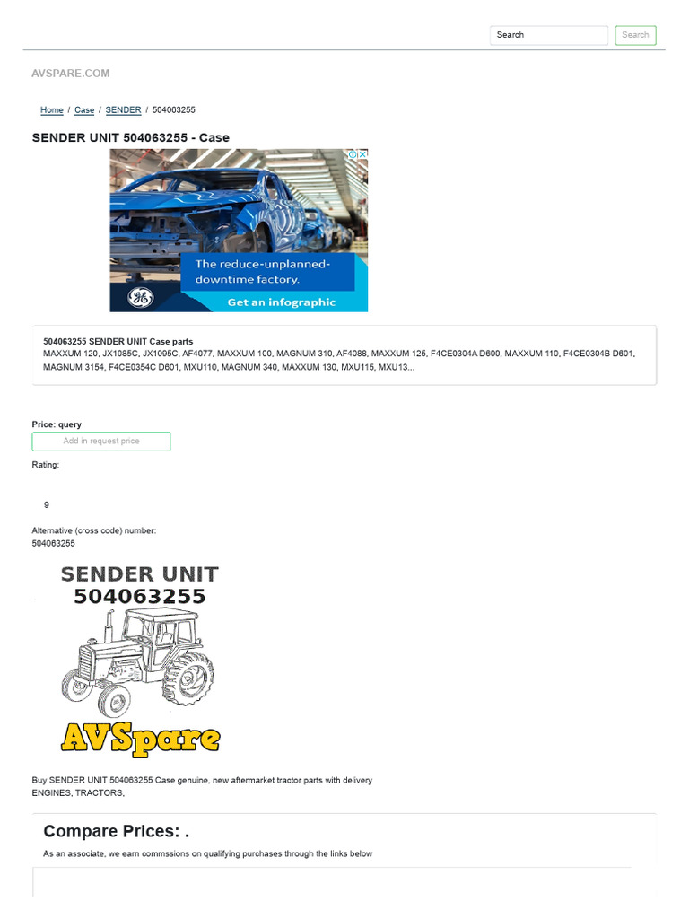 Case Sender Unit 504063255 Details | PDF